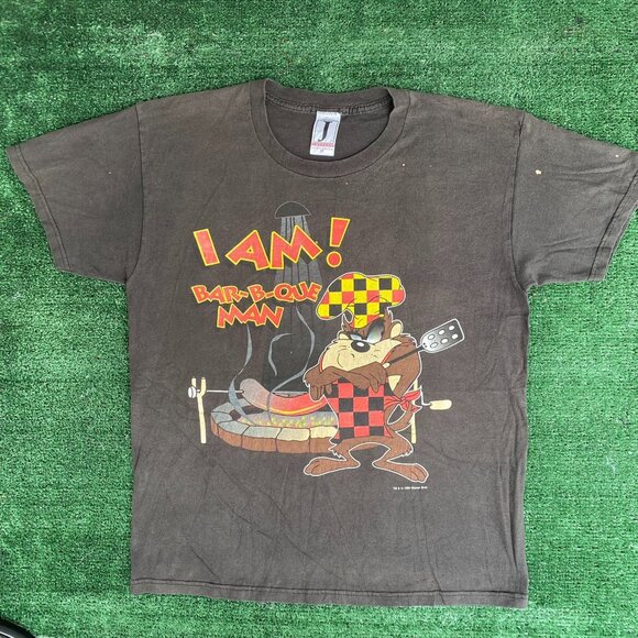 Warner Bros. | Shirts | Vintage 9s Taz Bbq Shirt Funny Cooking Looney ...